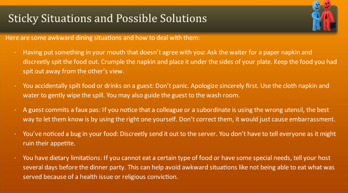 Sticky Situations and Possible Solutions - FreshSkills