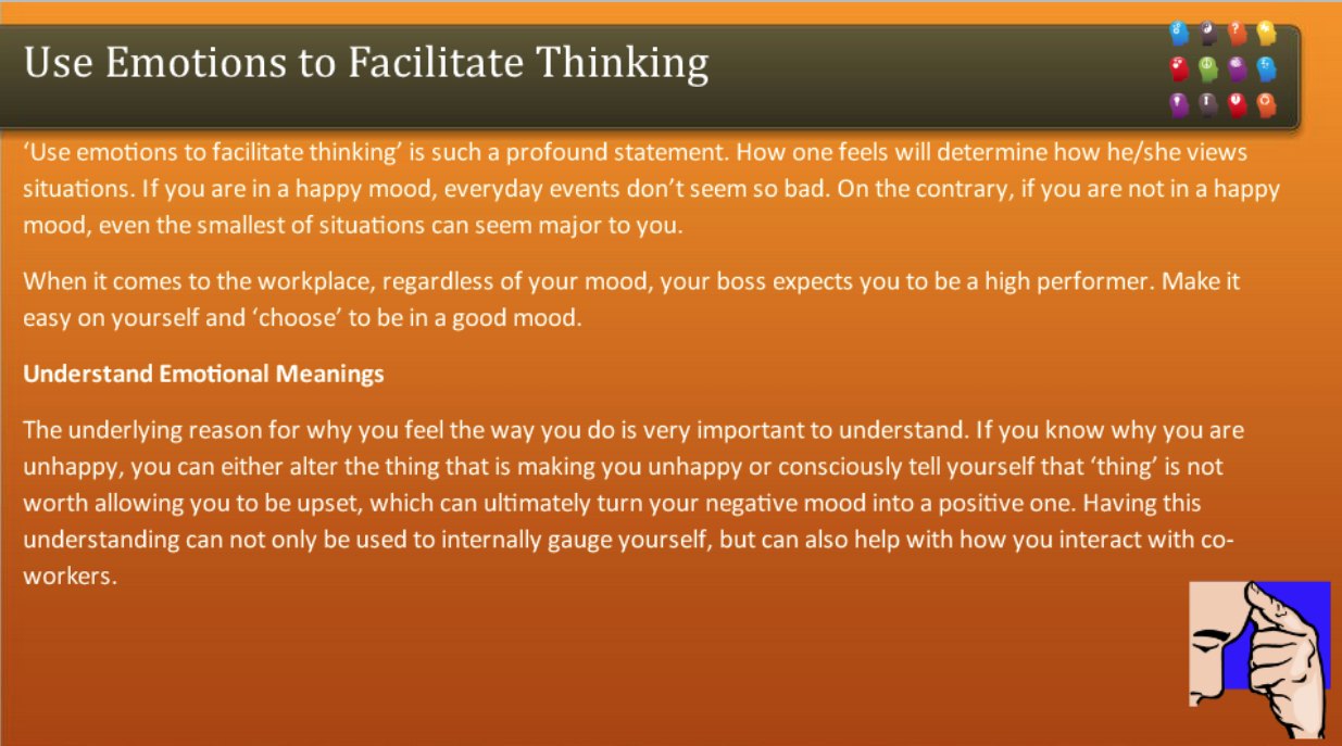 Use Emotions to Facilitate Thinking - FreshSkills
