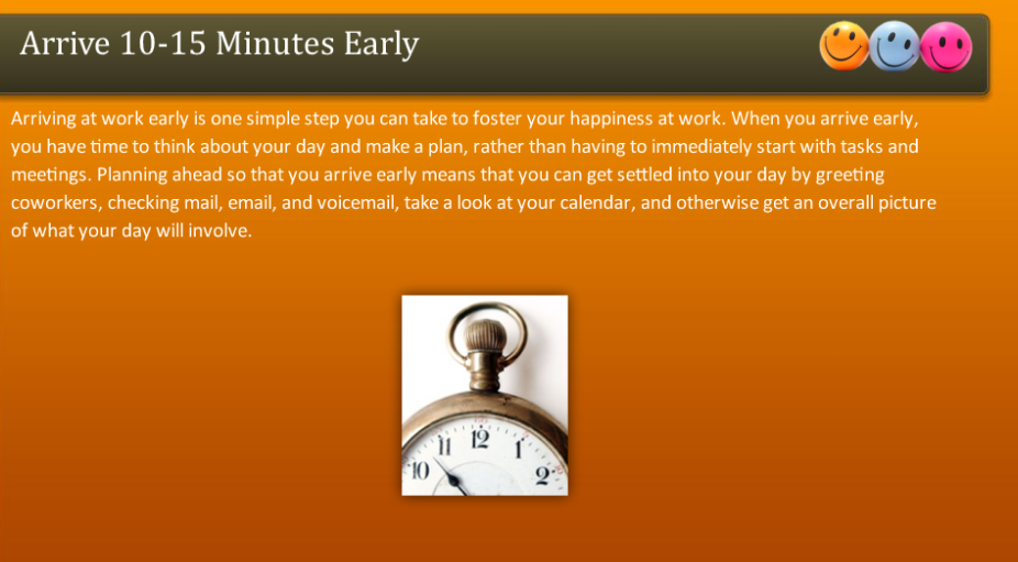 Arrive 10-15 Minutes Early - FreshSkills