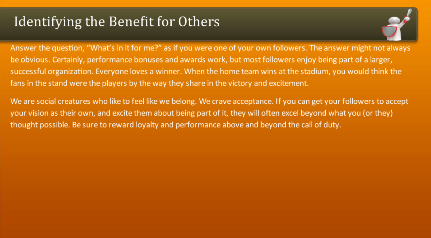 Identifying the Benefit for Others - FreshSkills