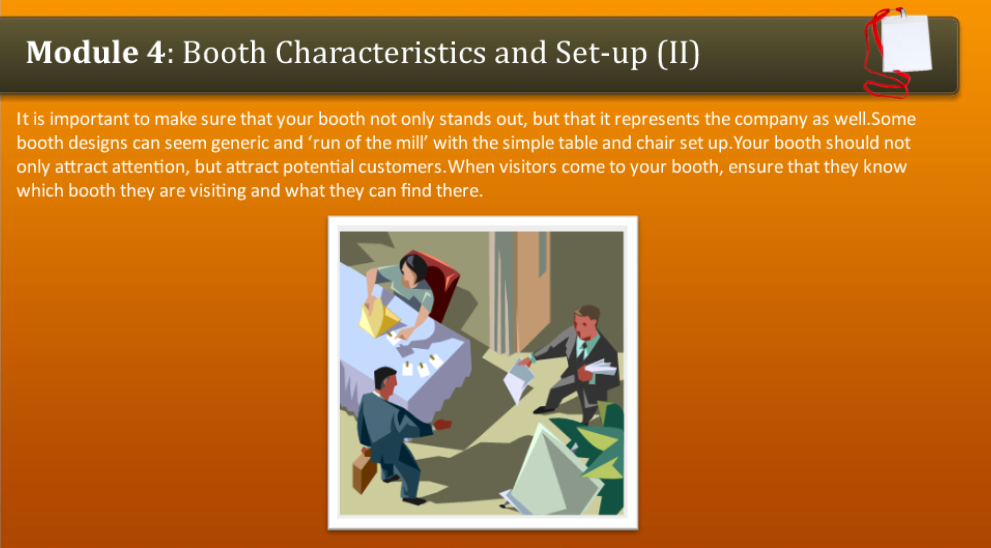 Booth Characteristics and Set-up (II) - FreshSkills