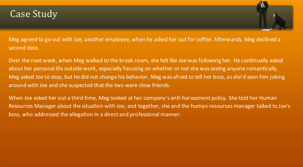 Case Study: Module 8 - Workplace Harassment - FreshSkills